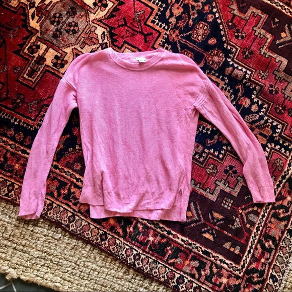 J. Crew | Sweaters | J Crew Pink Knit Sweater | Poshmark